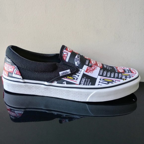 Vans | Shoes | Vans Mens Classic Slipon Label Mix Canvas Sneaker In ...